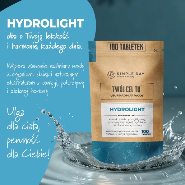 Hydrolight - 100 tabletek na nadmiar wody w organizmie - suplement ...