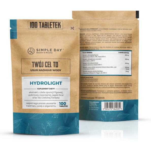 Hydrolight - 100 tabletek na nadmiar wody w organizmie - suplement ...
